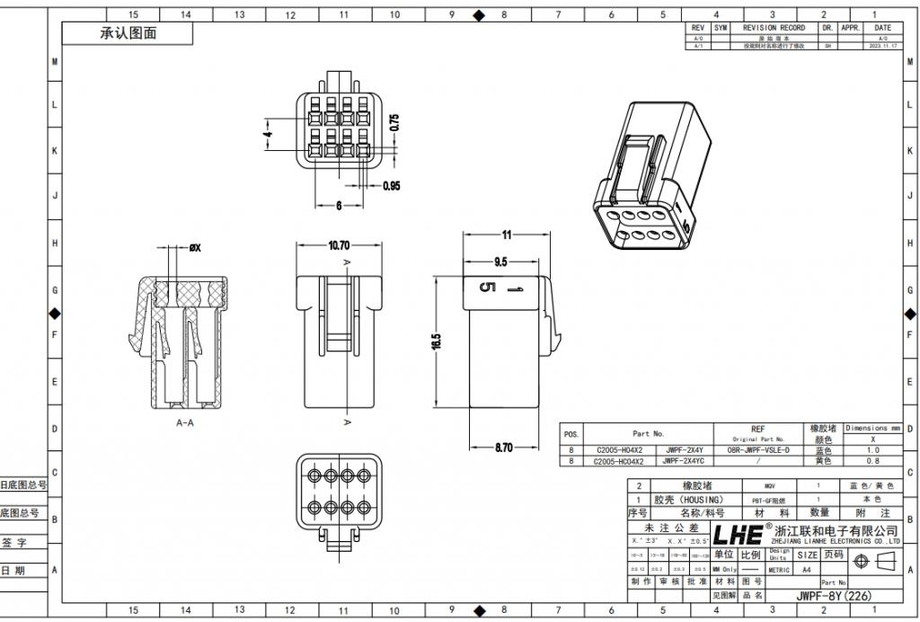 C2005&C2006(JWPF) 2.0mm间距连接器 – 浙江联和电子有限公司